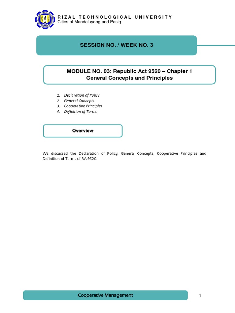Module 03 Republic Act 9520 - Chapter 1 | PDF