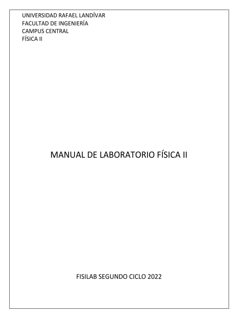 Manual Fisica Ii - 2C - 2022 | PDF | Medición | Incertidumbre