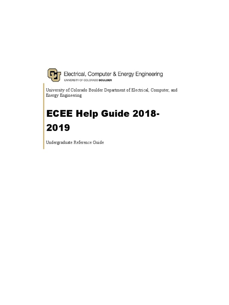 Ecee Helpguide 2018 19 | PDF | Electronics | Course Credit