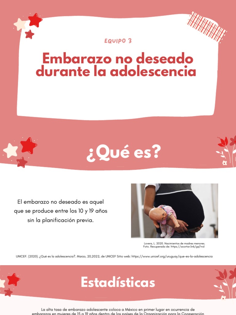 Embarazo No Deseado Durante La Adolescencia | PDF | El embarazo | Embarazo en la adolescencia