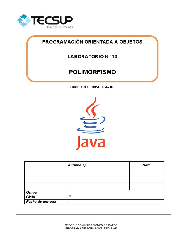 Implementación de polimorfismo mediante clases abstractas y herencia en Java | PDF | Java ...