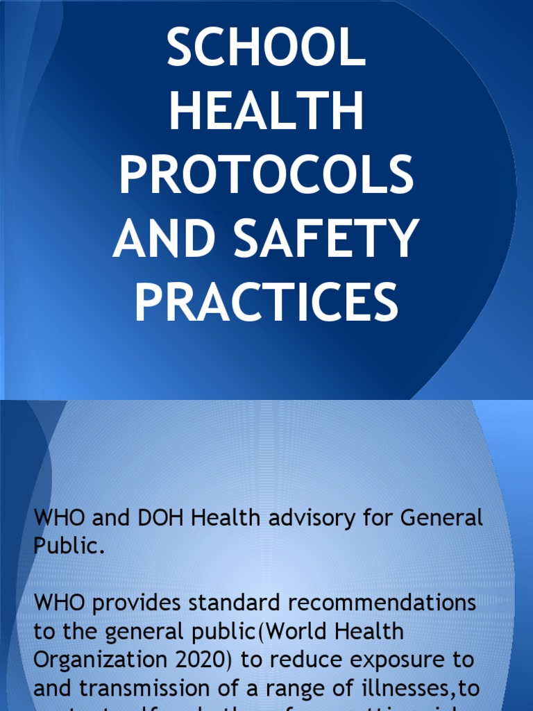 School Health Safety Protocols | PDF