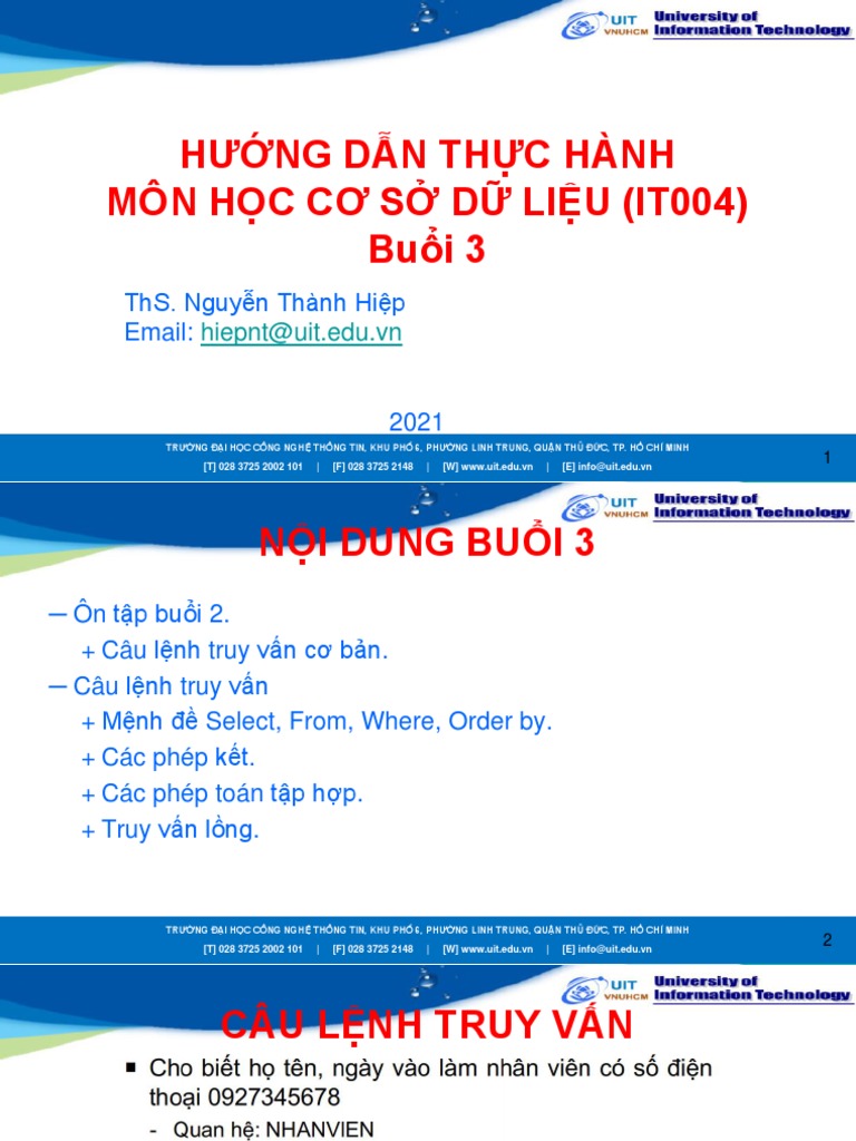 Thuc hanh Buoi 3 | PDF