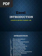 Introduction To Excel | PDF | Microsoft Excel | Spreadsheet