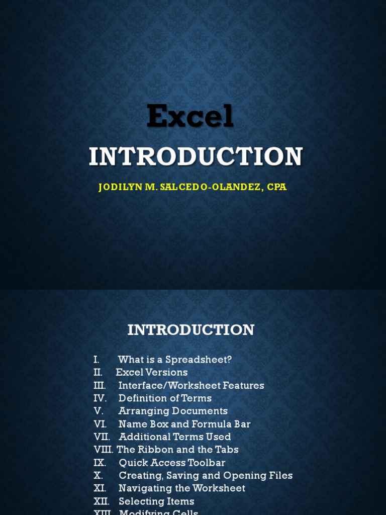 Introduction To Excel - 2022 | PDF | Microsoft Excel | Software Development