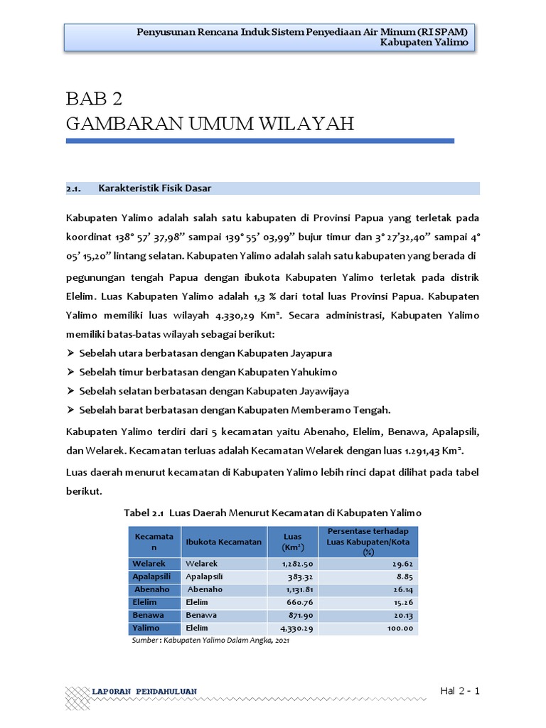 Bab 2. Gambaran Umum Wilayah | PDF