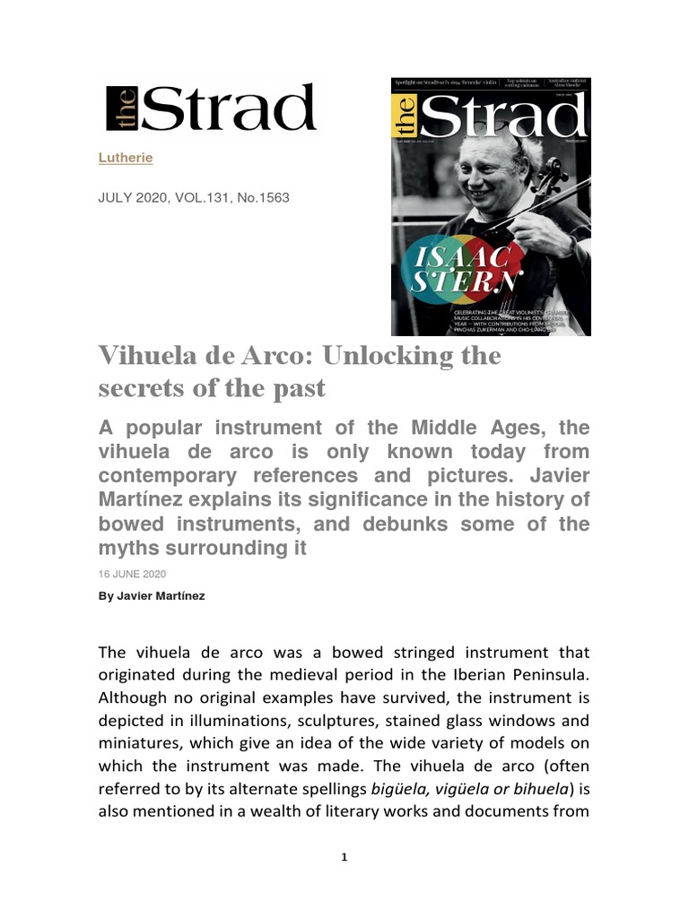 Vihuela de Arco: Medieval Instrument Insights | PDF | String ...