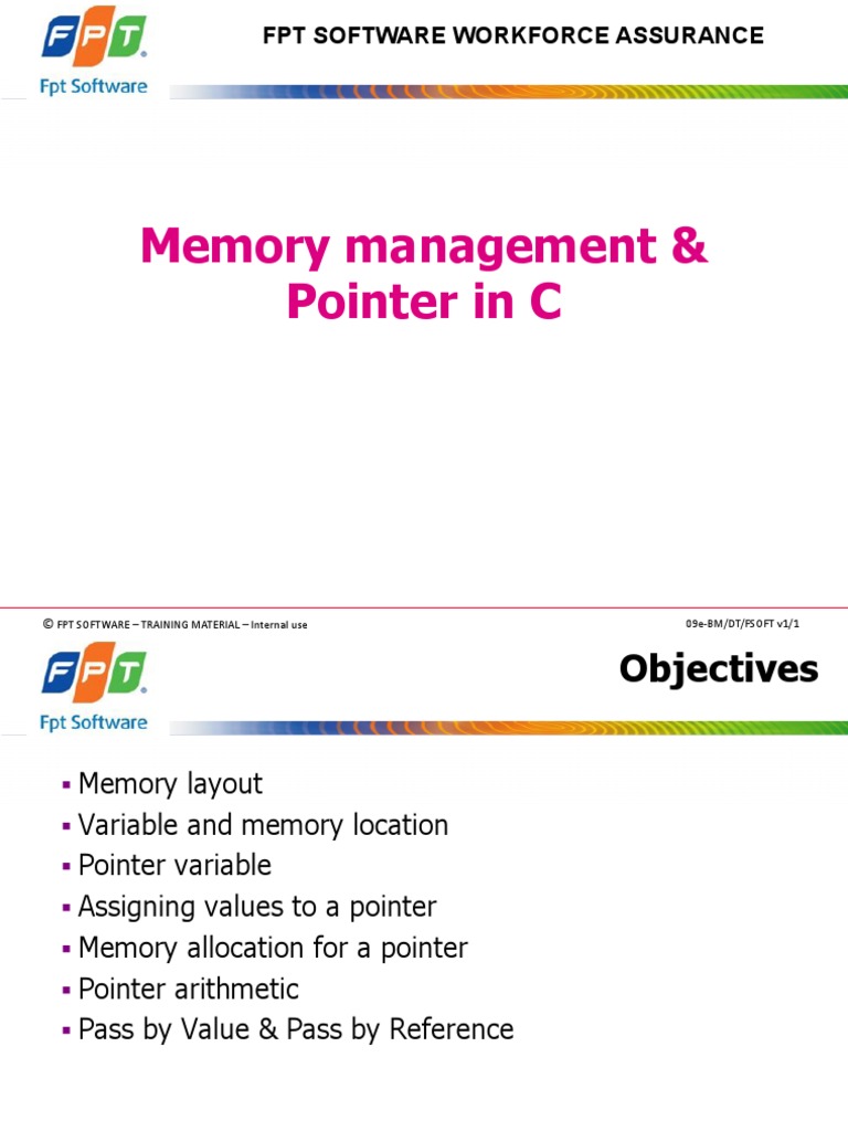 Memory Management & Pointer in C | PDF | Pointer (Computer Programming) | Variable (Computer ...