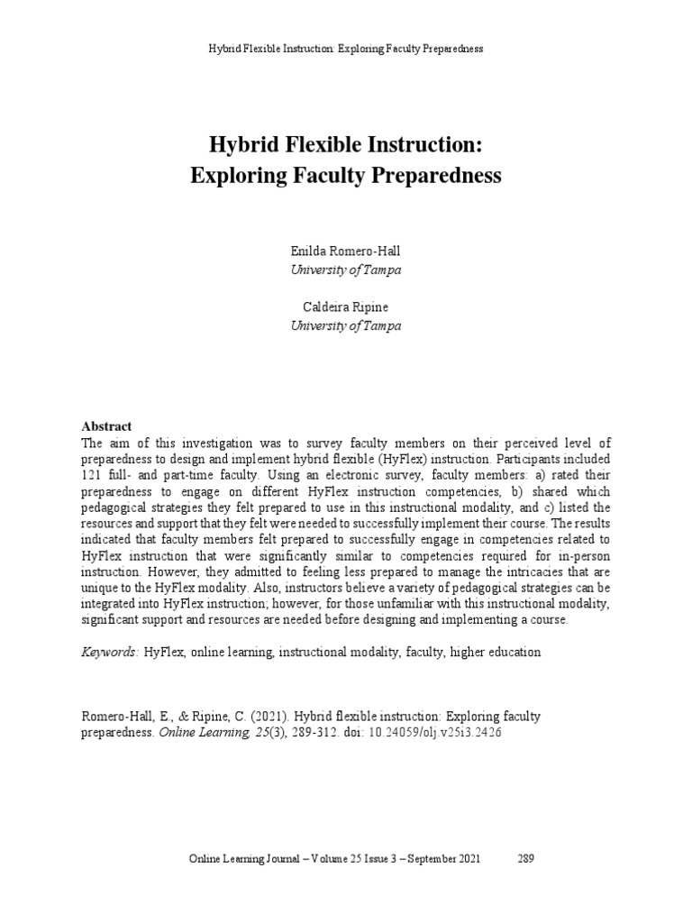 Related Study 7 Hyflex Learning | PDF | Learning | Distance Education