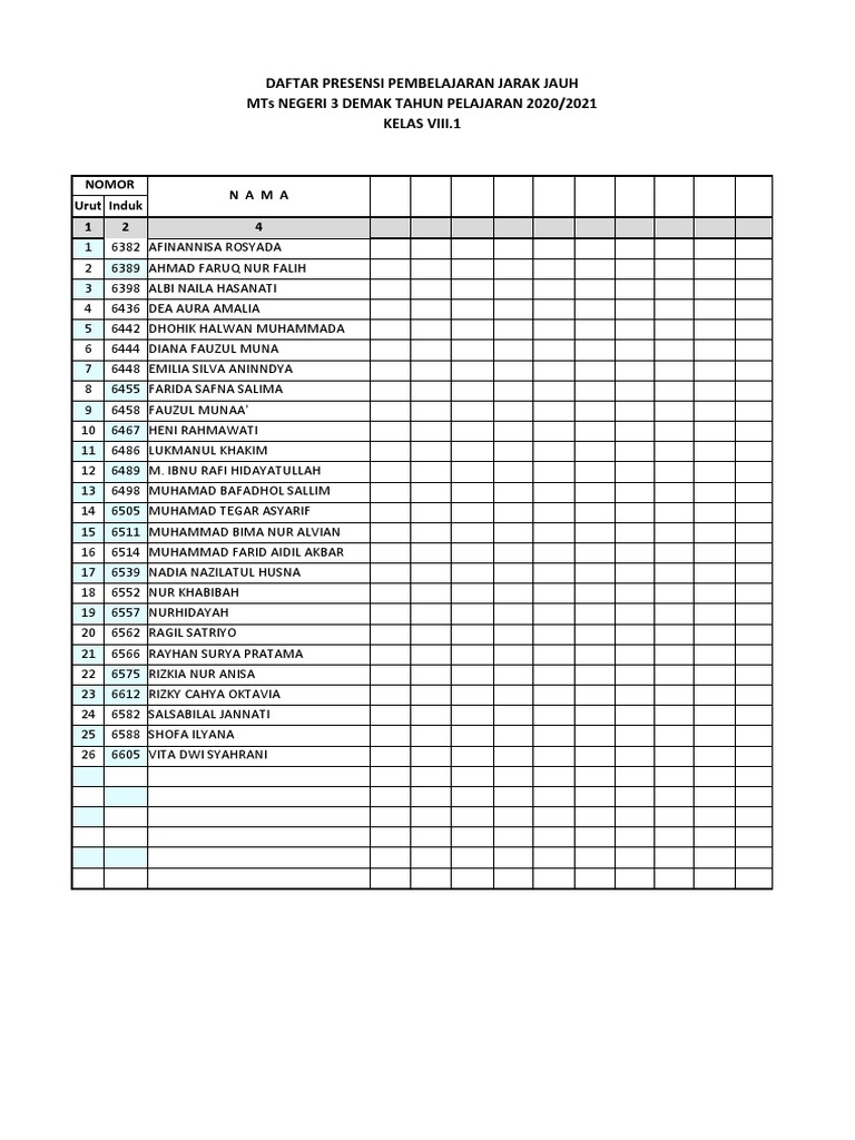 Daf Nilai Ganjil (2020-2021) | PDF | Olahraga & Rekreasi | Perjalanan