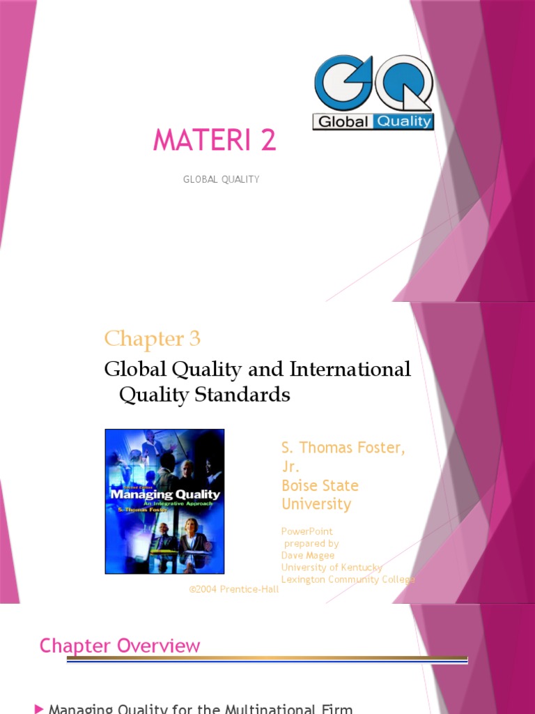 Week 2 Global Quality | PDF | Iso 9000 | Quality Management System