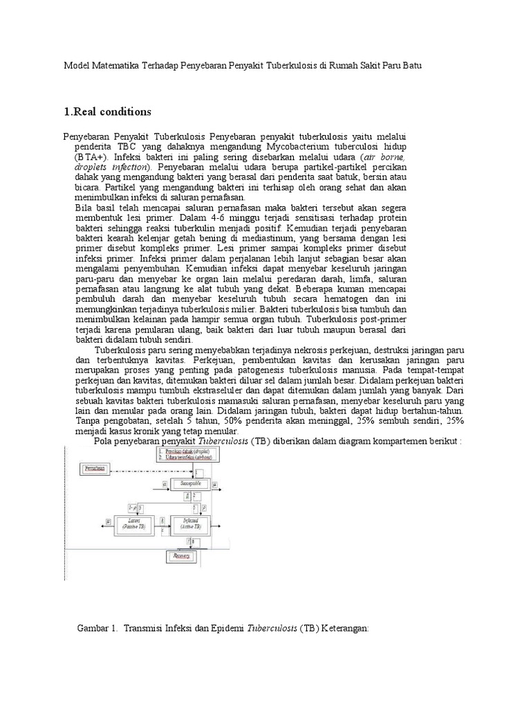 Model Matematika Penyebaran TBC di RS Paru | PDF | Ilmu Sosial | Sains ...