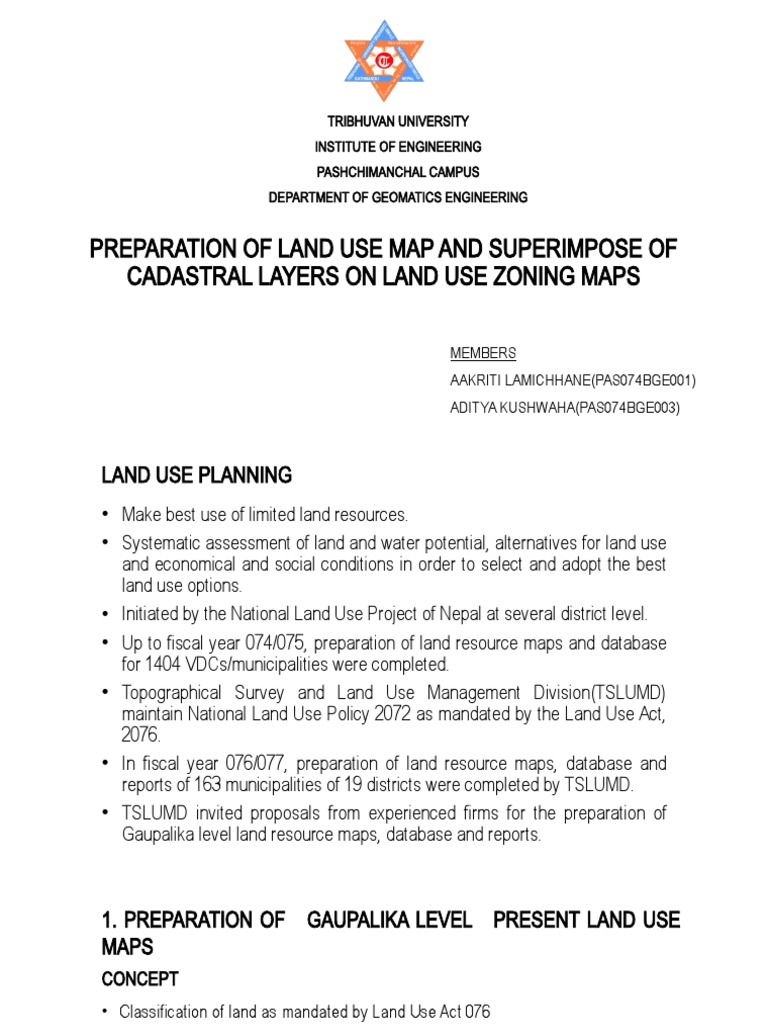 Land Use Mapping and Cadastral Layers | PDF | Geographic Information ...