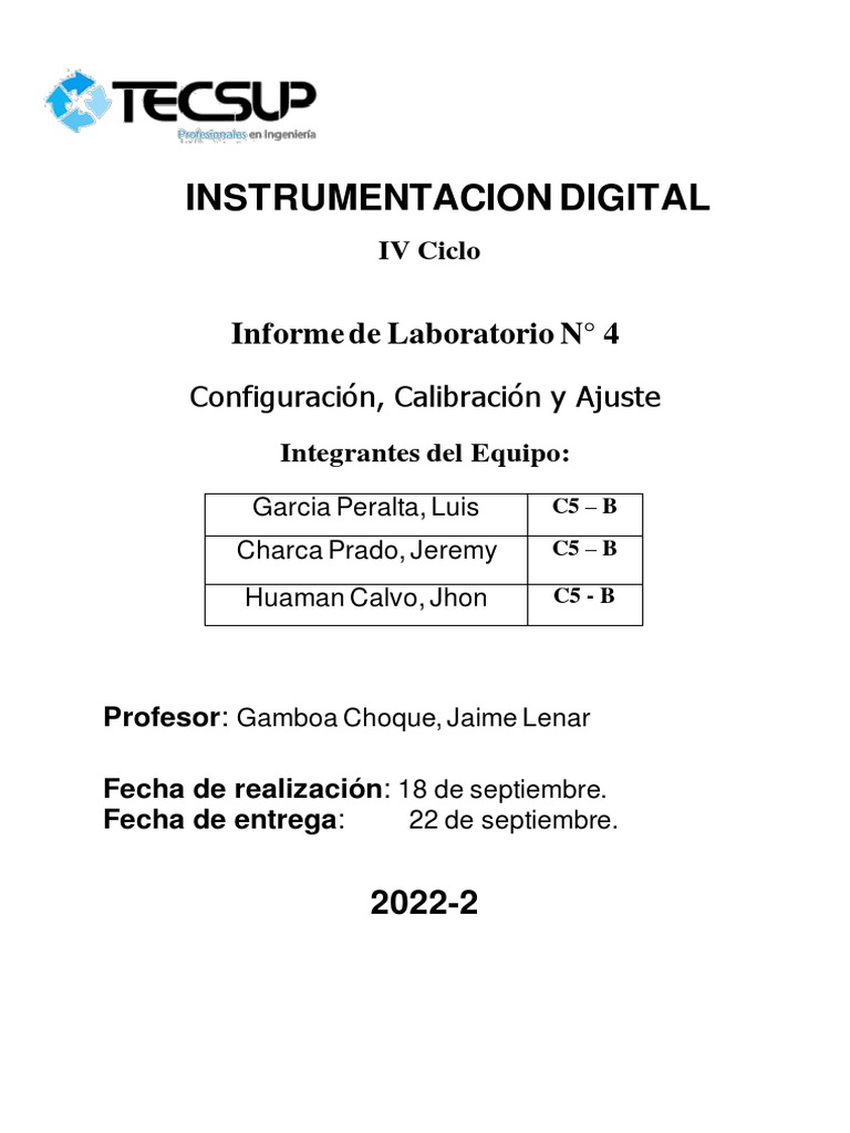 Lab4 CONFIGURACION 2021 2 | PDF | Calibración | Laboratorios