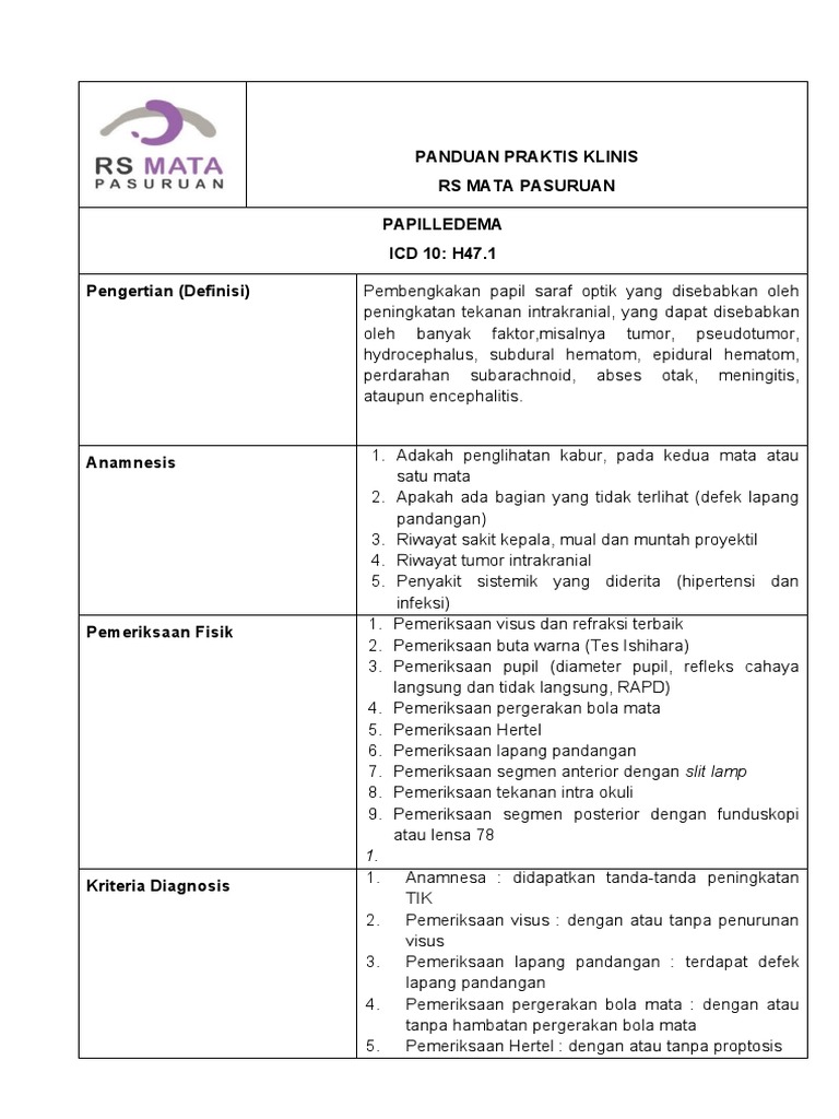 PPK Papil Edema | PDF