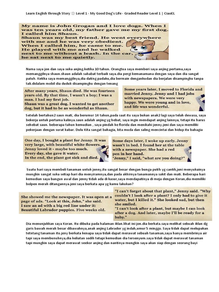 Learn English Through Story ? Level 1 | PDF