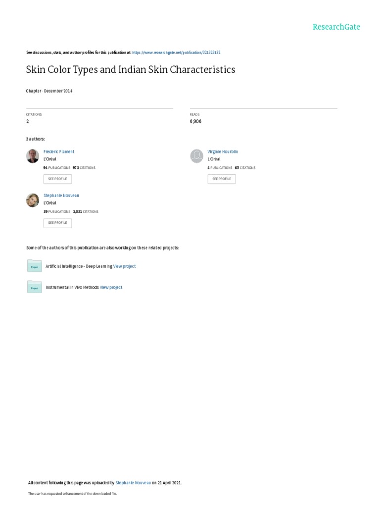 Skin Color Types and Indian Skin CharacteristicsCh-4 | PDF | Human Skin ...