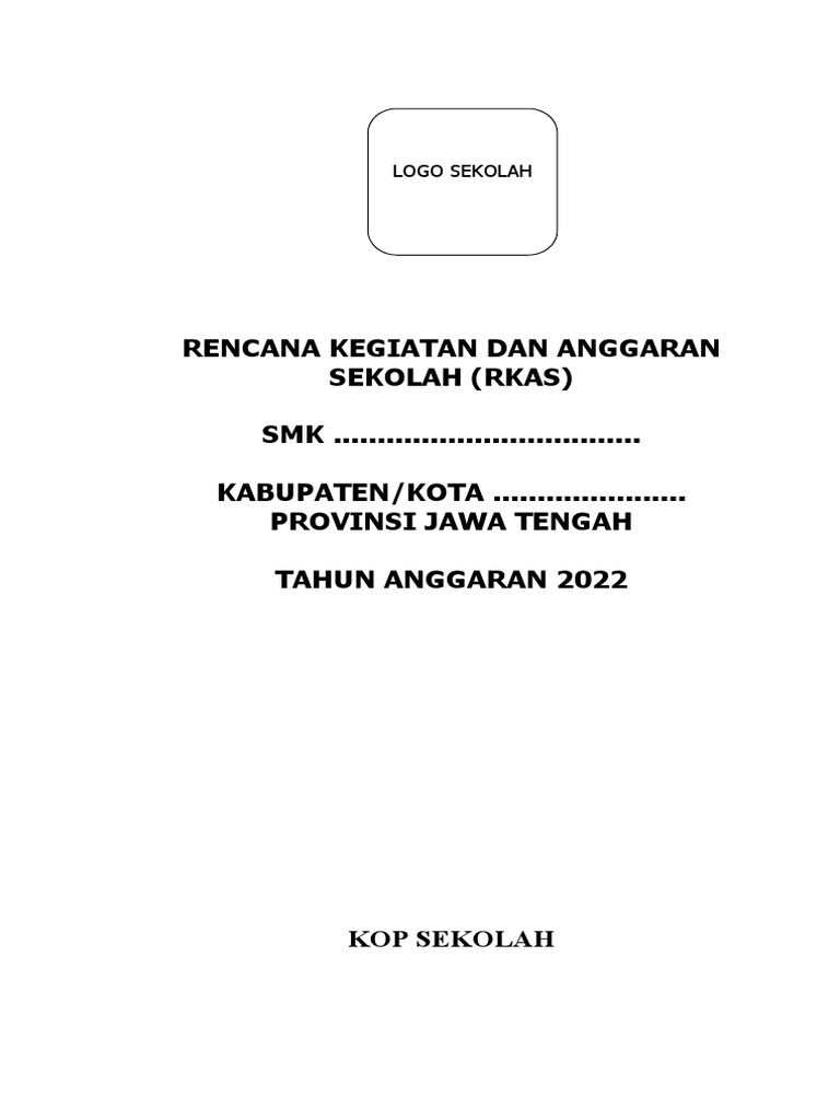 Rkas Sekolah | PDF