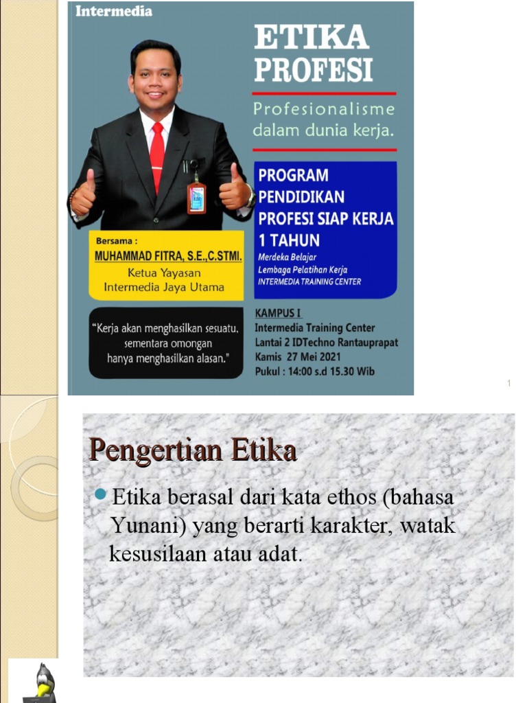 Etika - Profesi - Pertemuan 1 | PDF