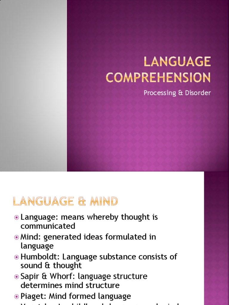 3 Language Comprehension | PDF | Memory | Behavioural Sciences