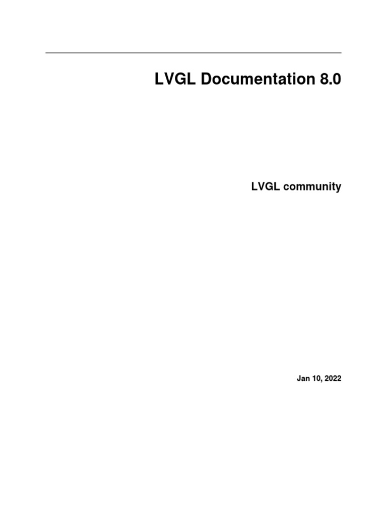 LVGL | PDF | Integrated Development Environment | Display Resolution