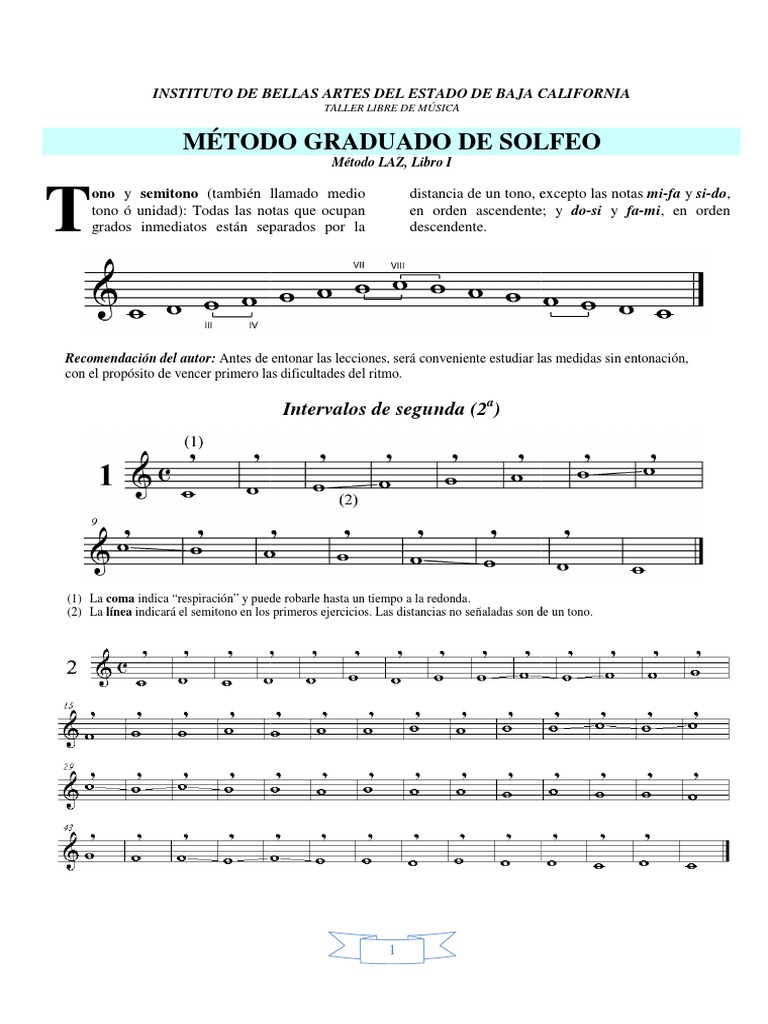 Metodo LAZ Libro I | PDF | Intervalo (música) | Elementos de la música