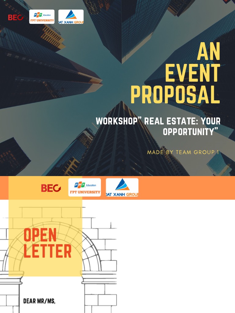 Group 1 - Real Estate Workshop Proposal | PDF | Communication | Online ...