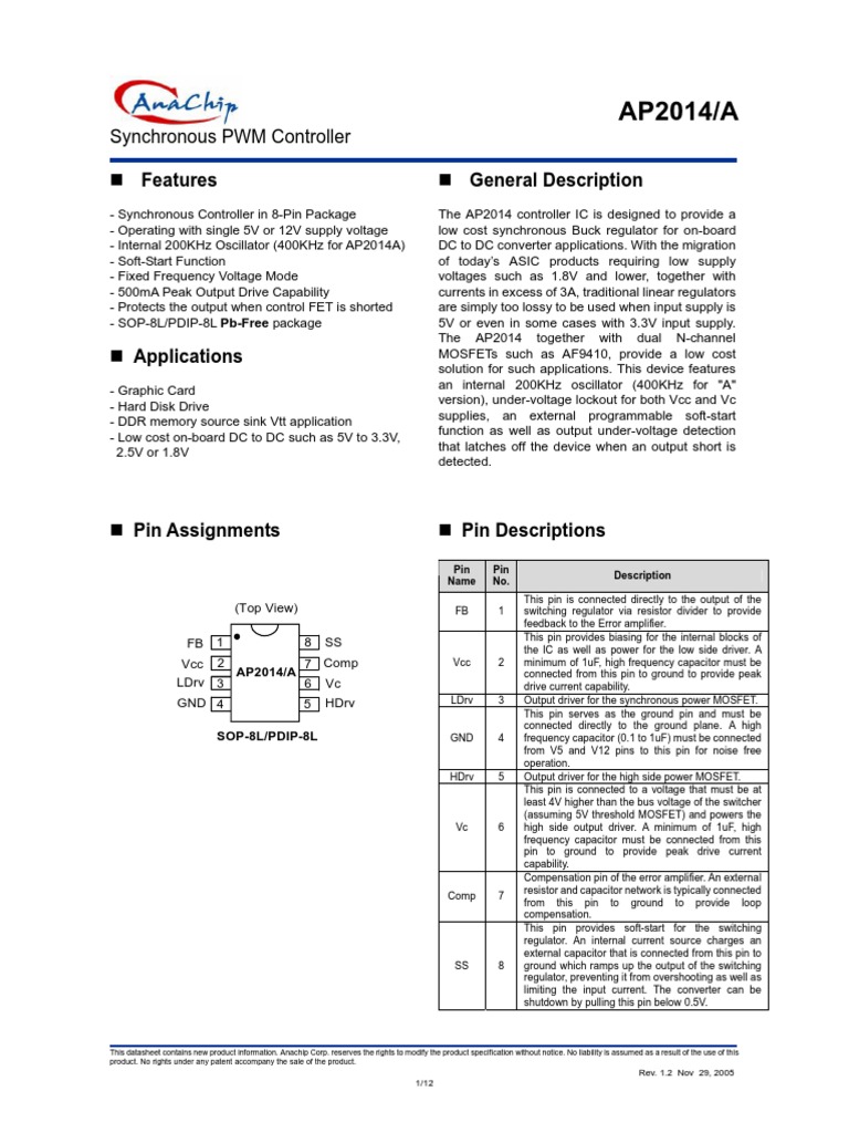 AP2014A | PDF | Field Effect Transistor | Amplifier