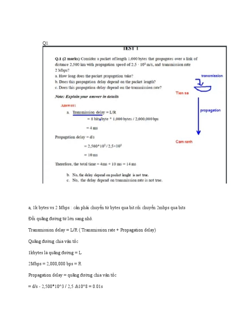 Network Throughput and Delay Calculations | PDF | Router (Computing ...