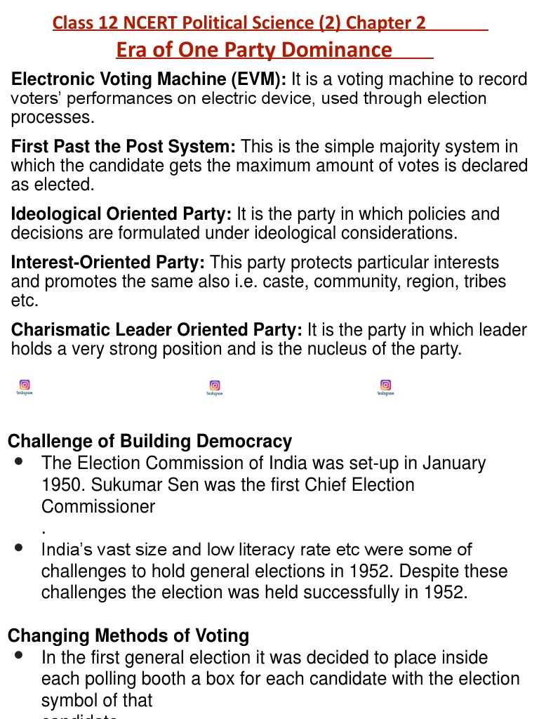 Class 12 NCERT Political Science (2) Chapter 2 | PDF | Indian National ...