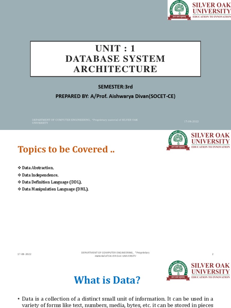 Database System Architecture and Concepts | PDF | Databases | Sql