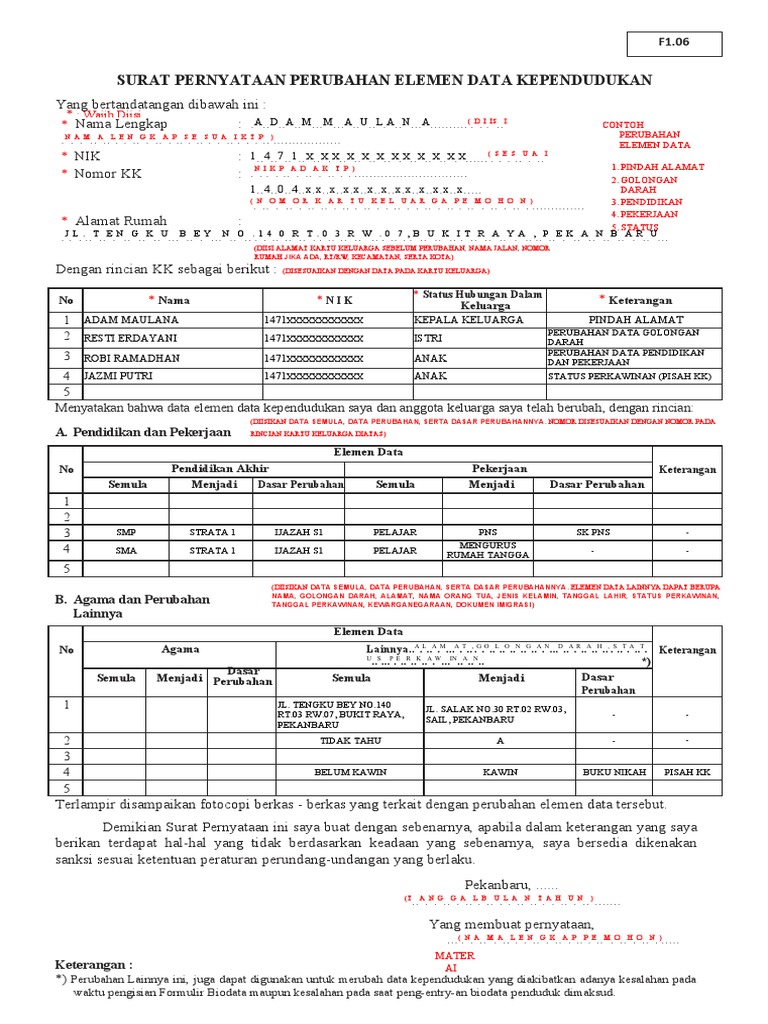 Mengubah Data Kependudukan | PDF