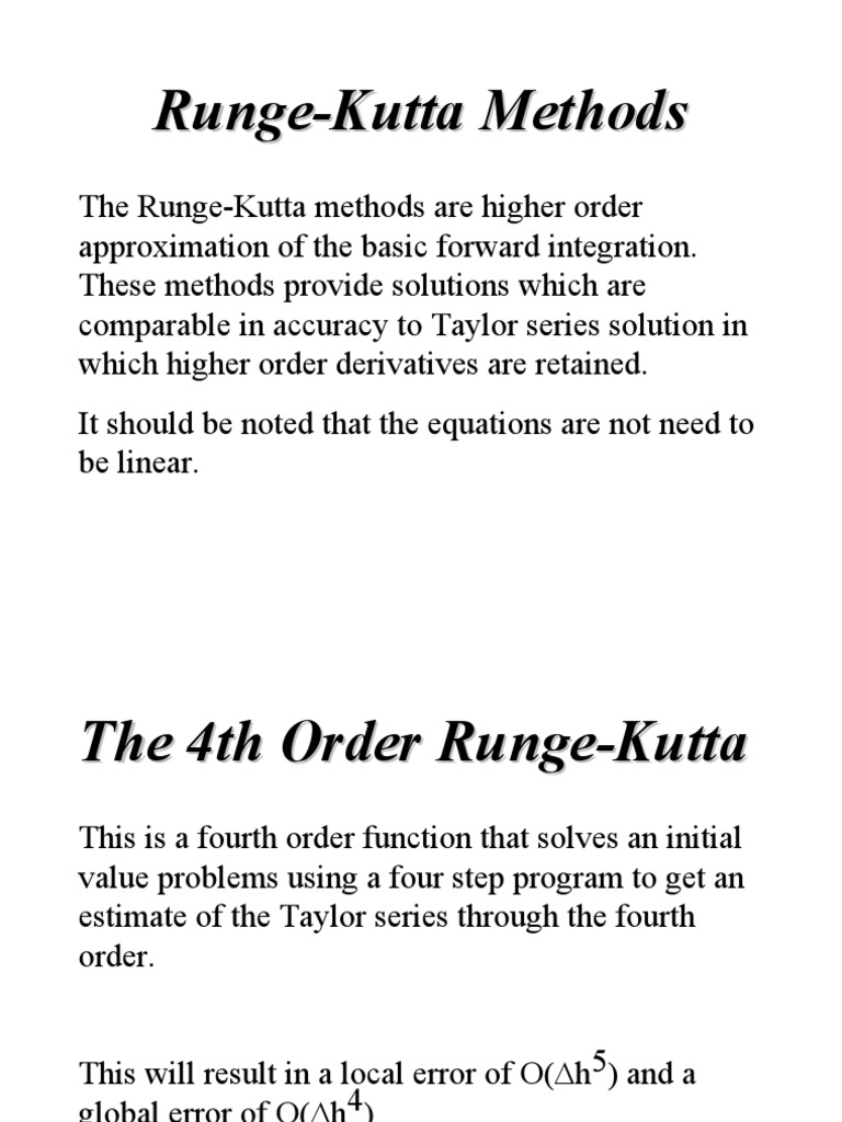 4th Order Runge Kutta Eample Edit 16 | PDF | Mathematical Analysis | Differential Equations