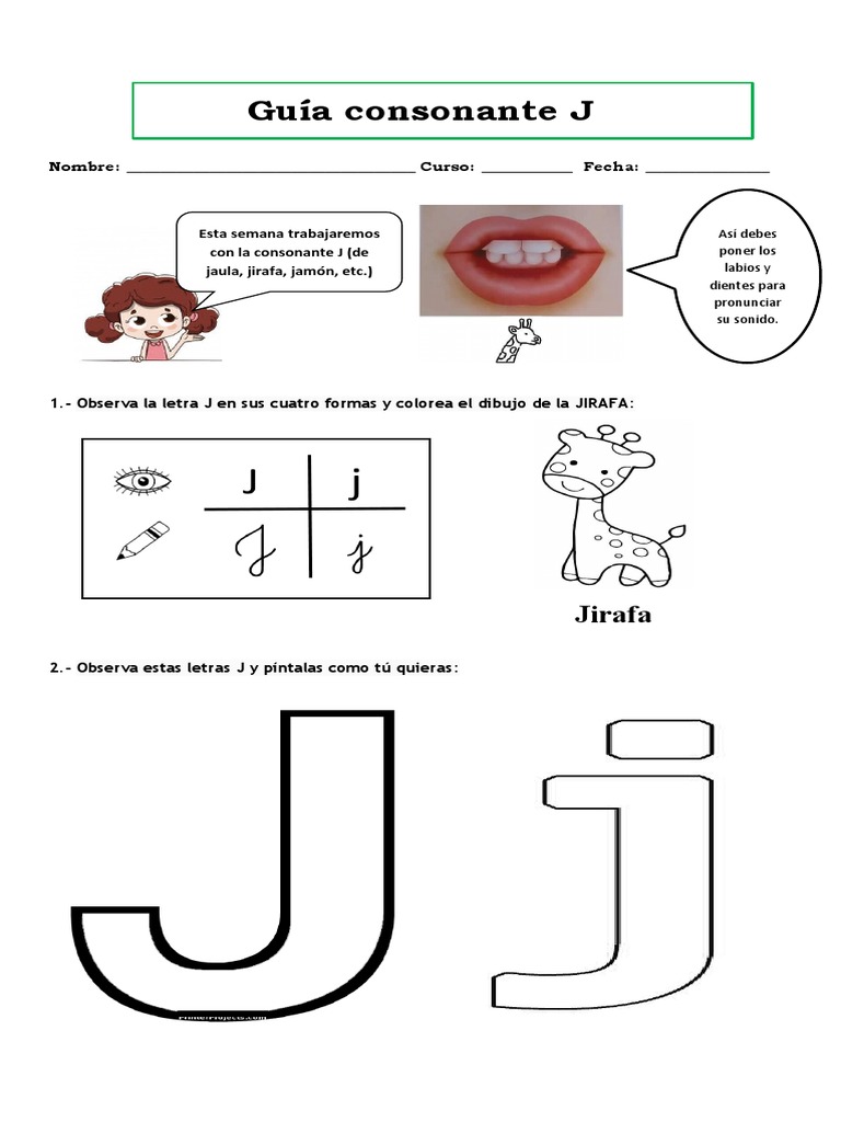 Guía Consonante J | PDF | Lingüística