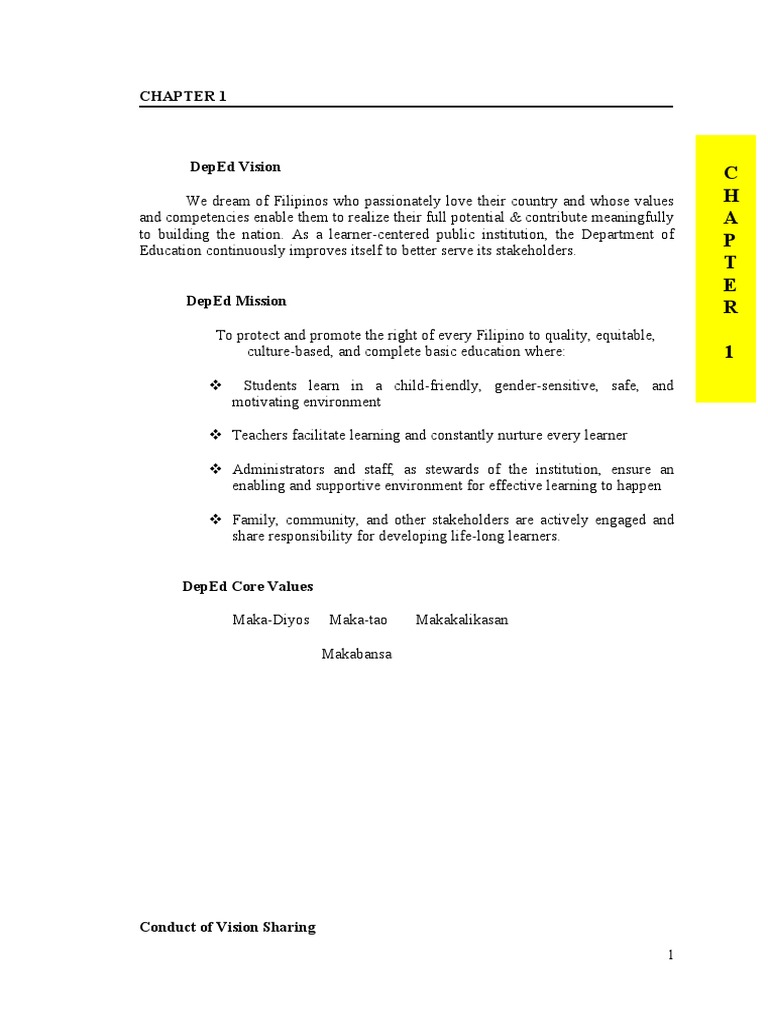 E SIP AIP Dumaliguia 2019 2022 CHAPTER 1 4 | PDF | Schools | Learning