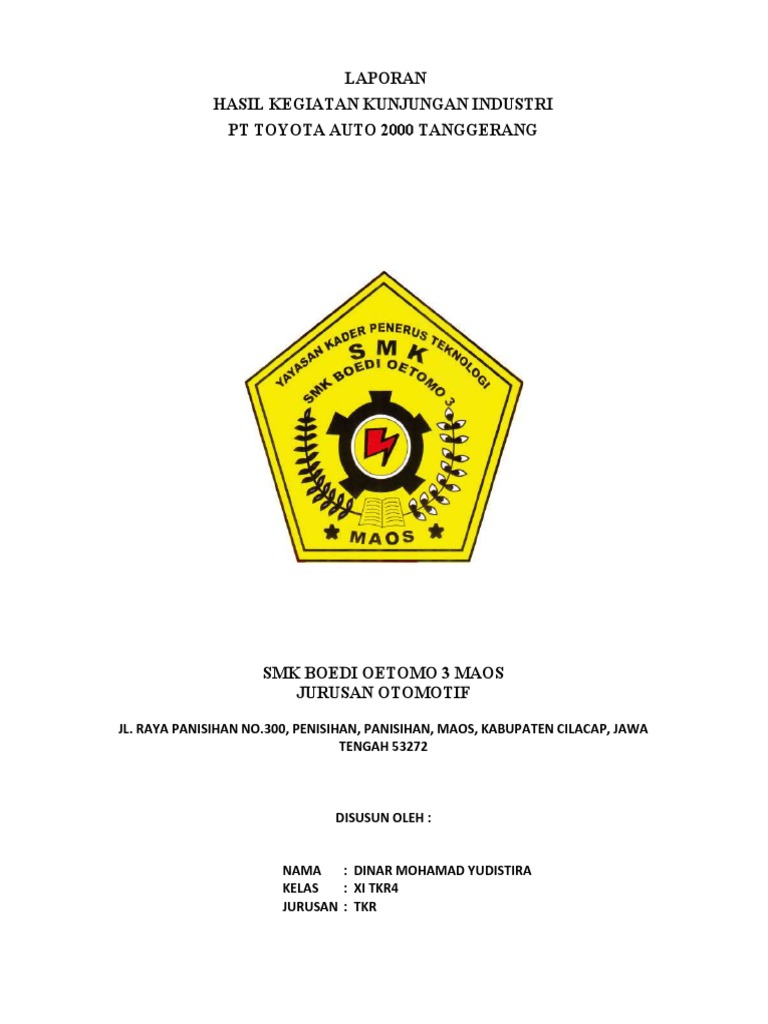 Halaman Pertama Tugas Kunjungan Industri | PDF