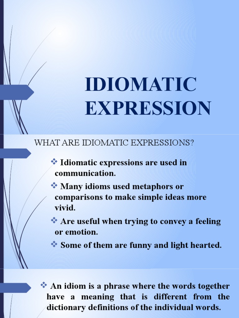 Idiomatic Expression | PDF | Idiom