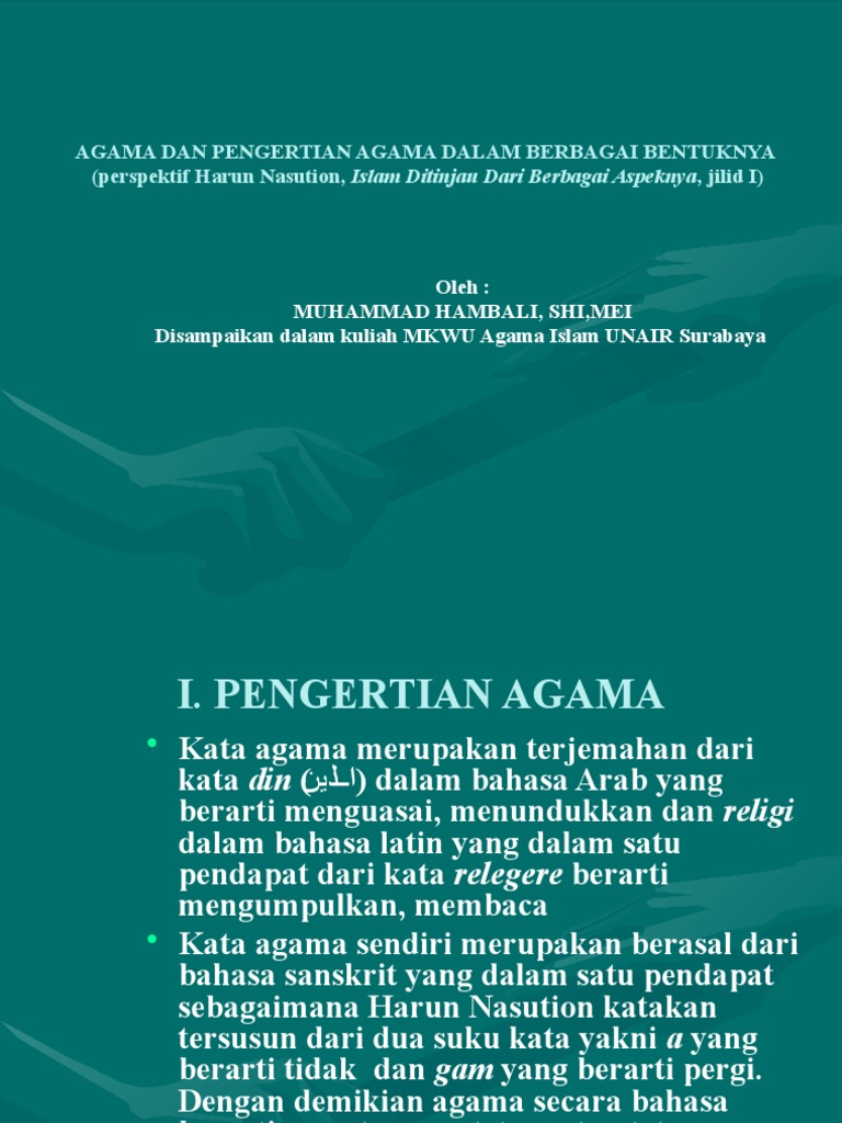 Agama Dan Pengertian Agama Dalam Berbagai Bentuknya | PDF