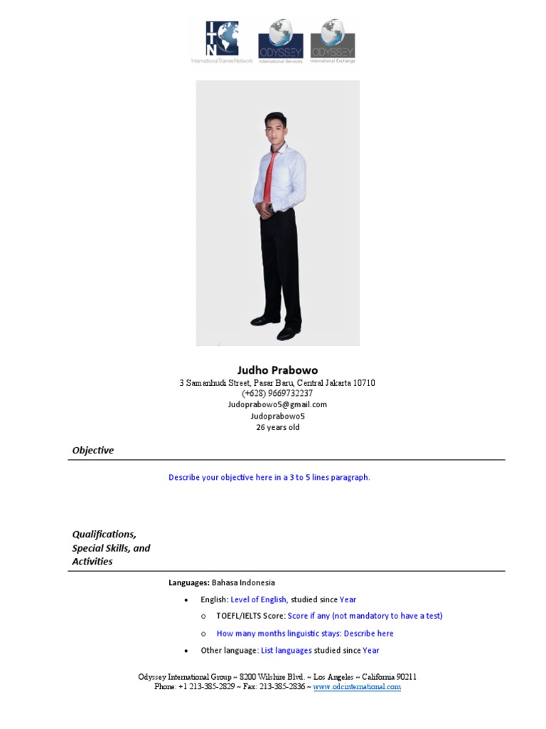 ITN Hospitality Resume Format | PDF | Cognitive Science