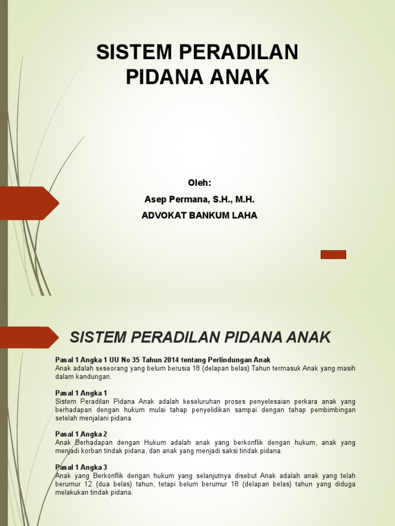 Sistem Peradilan Pidana Anak | PDF | Ilmu Sosial