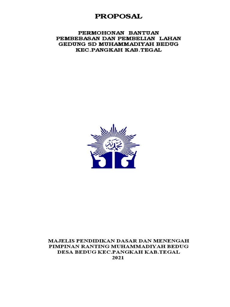 Proposal Dikdasmen SD Muhammadiyah Bedug | PDF