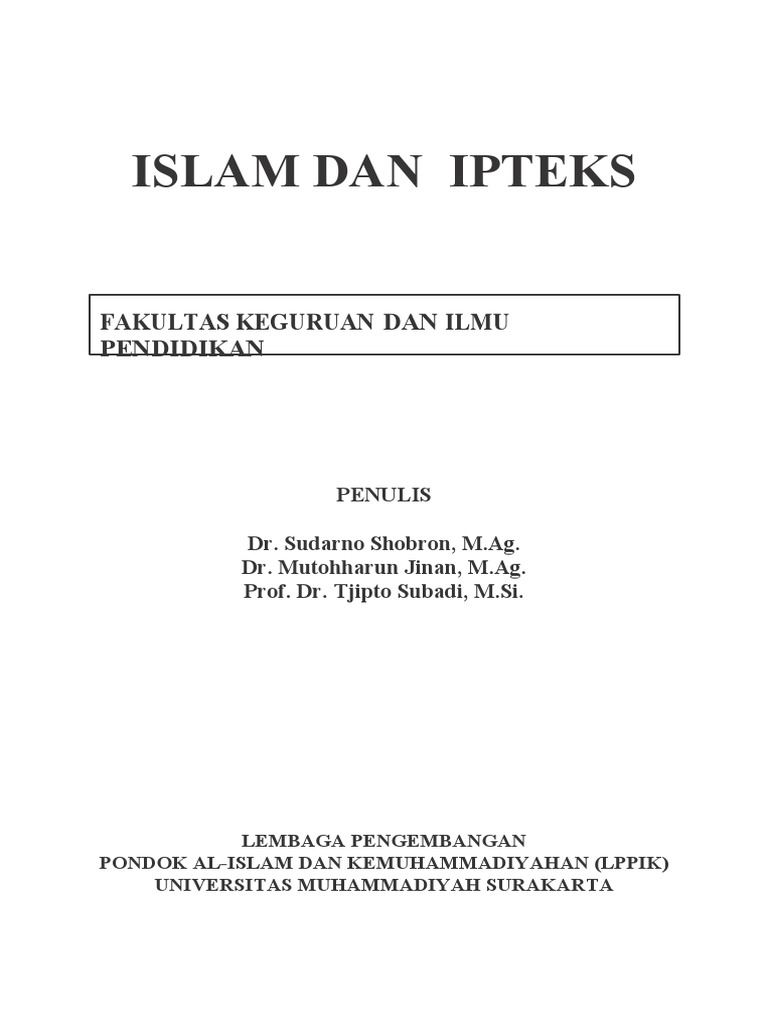 Modul Islam Dan Ipteks Bab I | PDF | Ilmu Sosial | Sains & Matematika