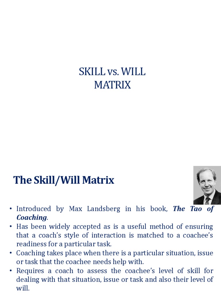 Skill Will Matrix | PDF | Goal | Cognitive Science