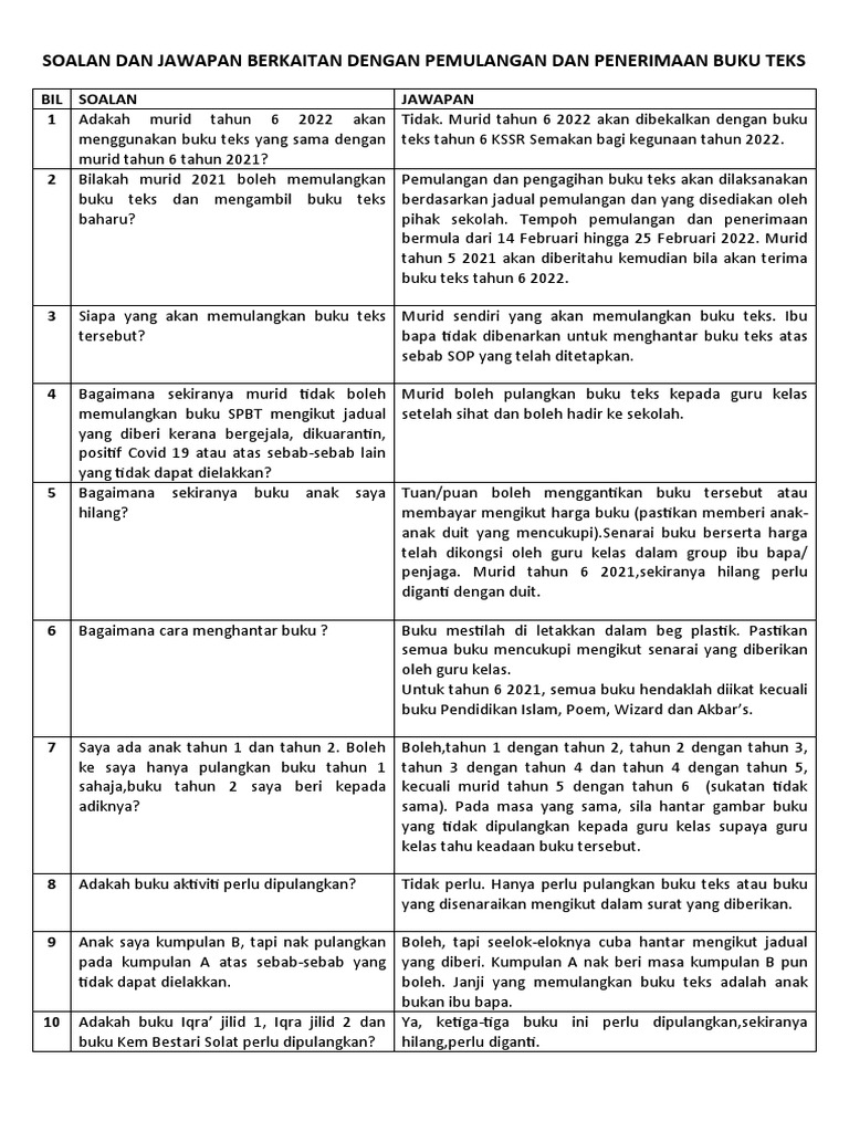 Soal Jawab Buku Teks | PDF
