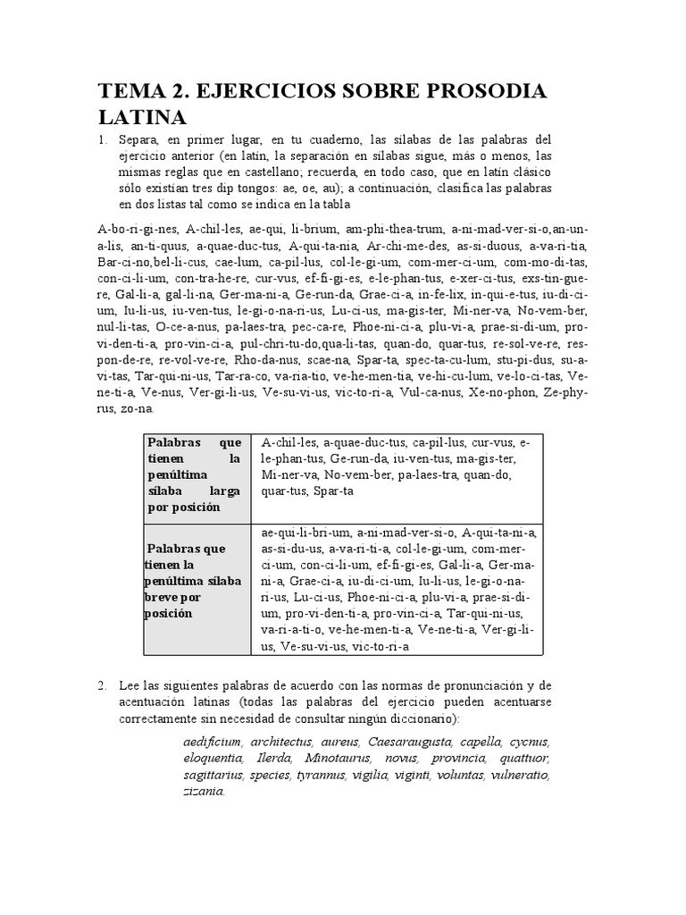Tema 2. Ejercicios Prosodia y Acentuación | PDF | Lingüística | Idiomas