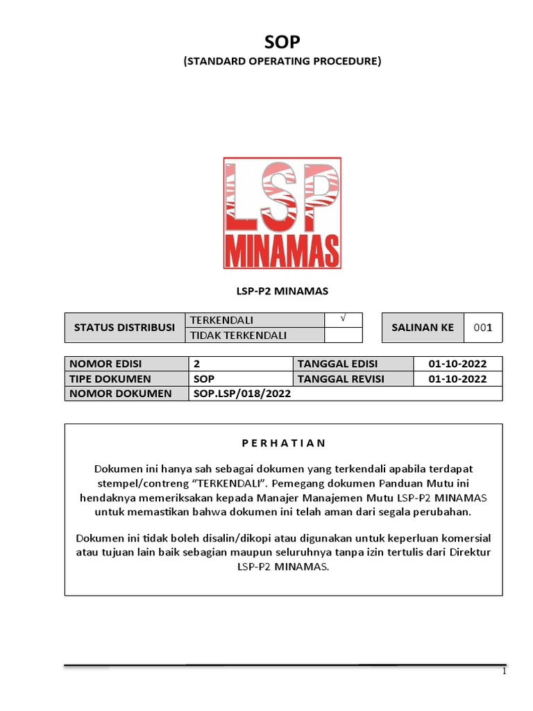 SOP Pengelolaan Ketidakberpihakan LSP-P2 | PDF