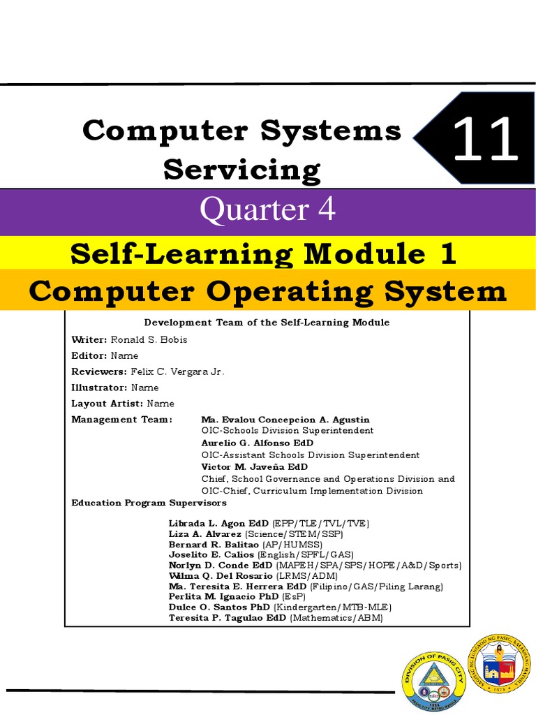 TVL CSS11 Q2 M1 | PDF | Microsoft Windows | Mac Os