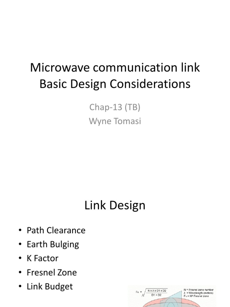 Microwave Communication Link Basic Design Considerations | PDF