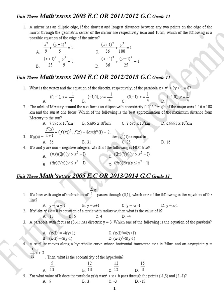 Maths G 11 & 12 Unit 3 | Download Free PDF | Geometric Objects ...