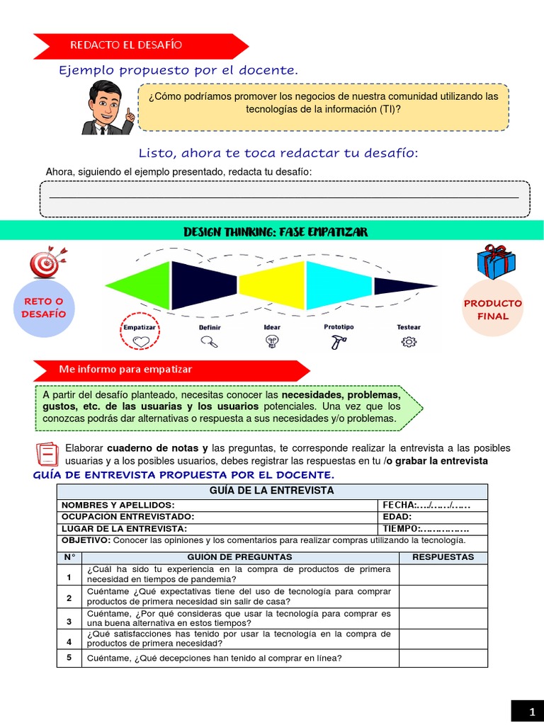 Design Thinking Fase Empatizar-Creco-2 | PDF | Crecimiento personal y ...